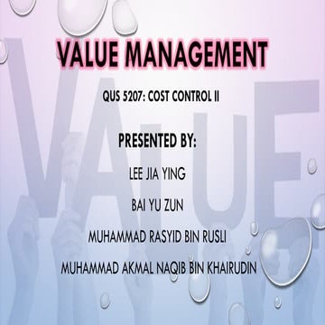 Vm Presentation Pdf Civil Engineering Industry Industries