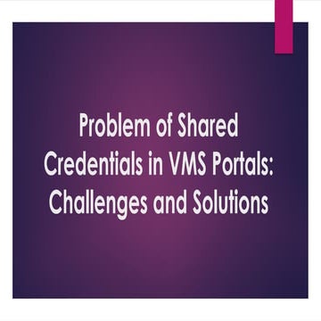 VMS Portal Challanges with probable solutions.pptx