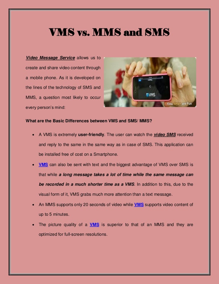 VMS Vs MMS And SMS vms-vs-mms-and-sms