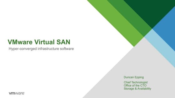 VMware Virtual SAN Presentation | PDF | Data Storage and Warehousing ...