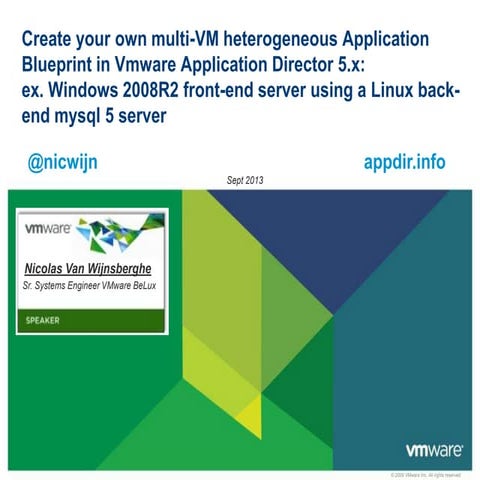 Create your own multi node Application Blue Prints using VMware ...