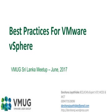 vmwaresbasics users level best practices | PPT