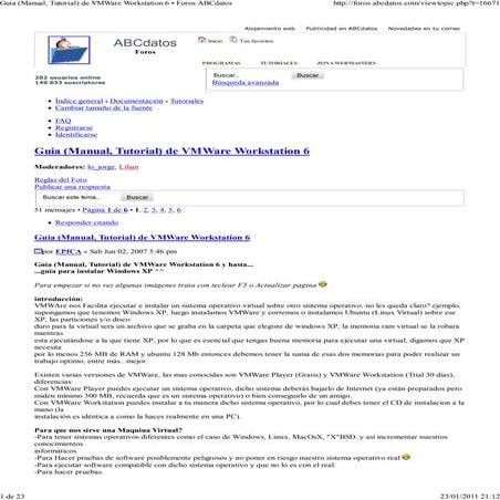 VMWare Tutorials-01-guia _(manual, tutorial_) de vmware workstation 6 • foros abcdatos | PDF