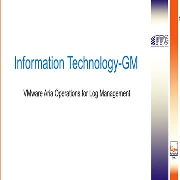 VMware Aria Operations for Logs Management | PPTX