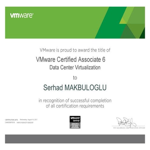 VCA6-DCV | VMware Certified Associate 6 - Data Center Virtualization ...