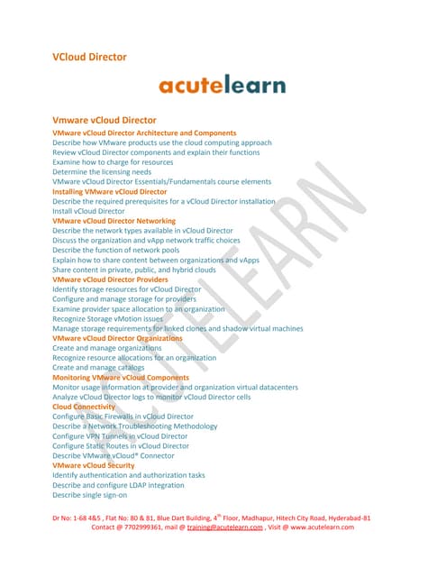 Vcloud computing training@acutelearn-7702999371 | PDF