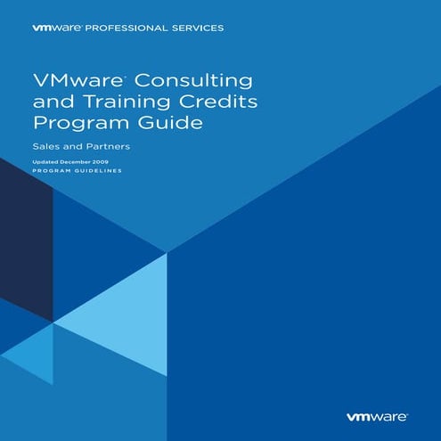 VMWare Consulting & Training Program Guide | PDF