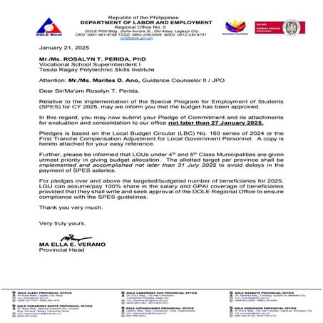 Special Program for Employment of Students (SPES) | PDF