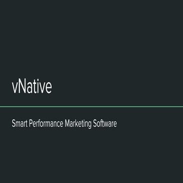 Performance Marketing Software | vNative | PPT | Free Download