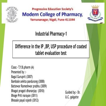 In process & finished products quality control test for pharmaceuticals ...