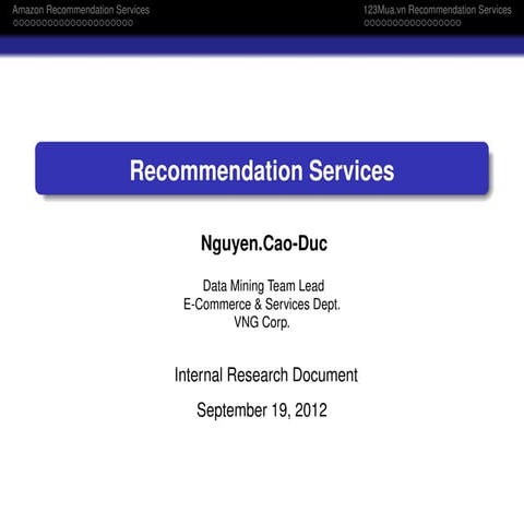 Recommendation Systems: Applying Amazon's Collaborative Filtering Methods to E-commerce | PDF