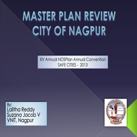 Master Plan review of Nagpur by VNIT Nagpur | PPT