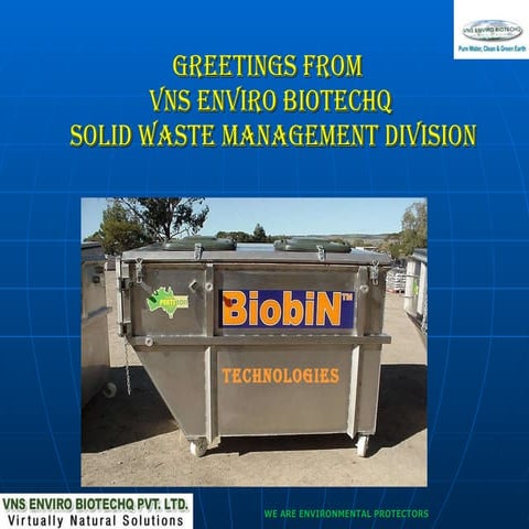 Solid waste management system for organic waste management | PPT