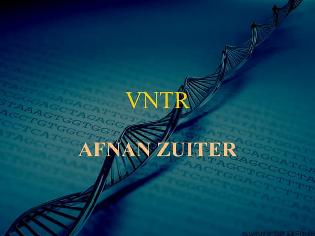 VNTR- Minisatellite | PPTX
