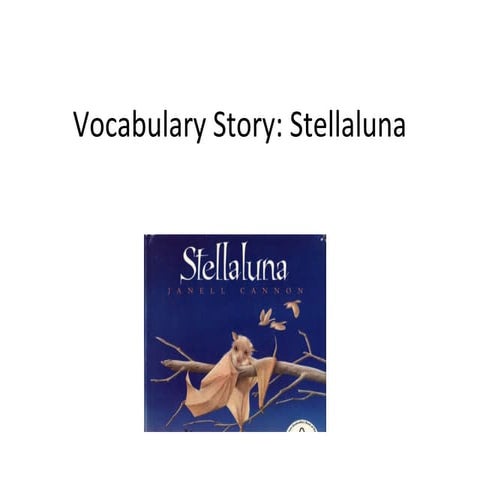 Voc. stellaluna eng. meaning | PPT