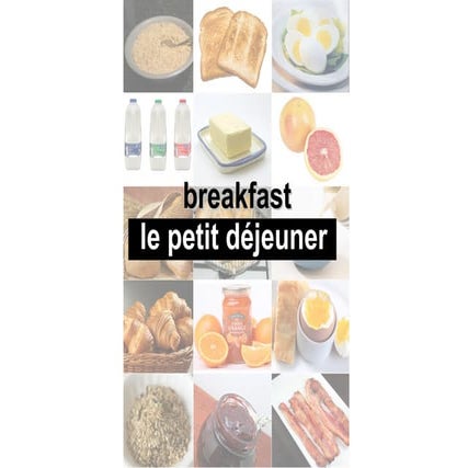 Le petit-dejeuner (vocabulaire anglais) | PPT