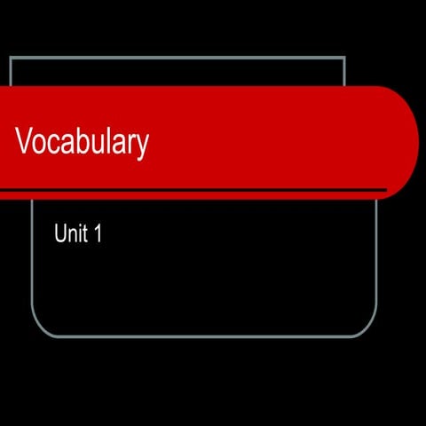 Voc 1 flashcards | PPT