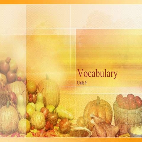 Voc 9 flashcards thanksgiving | PPTX