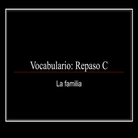 La famille- la familia | PPTX