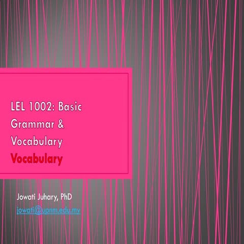Vocabulary | PPT