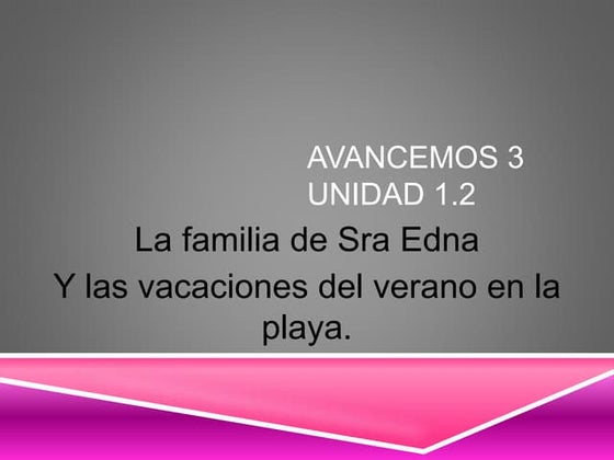 Avancemos u2 l1 vocab | PPT
