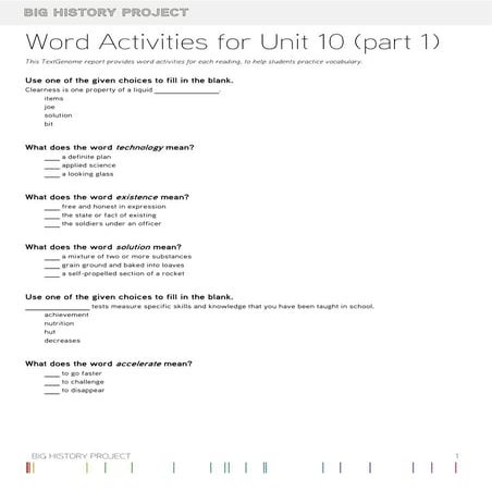 10.0 Vocabulary: Part 1 | PDF