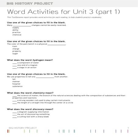 3.0 Vocabulary: Part 1 | PDF