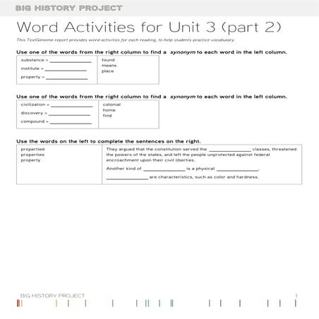 3.1 Vocabulary: Part 2 | PDF