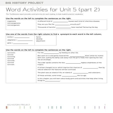 5.2 Vocabulary: Part 2 | PDF