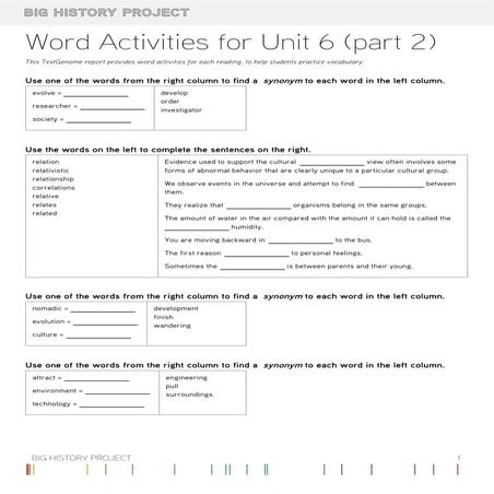 6.2 Vocabulary: Part 2 | PDF | Education
