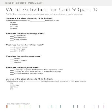 9.1 Vocabulary: Part 1 | PDF
