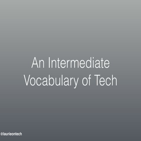 Intermediate Vocabulary on Tech | PPT