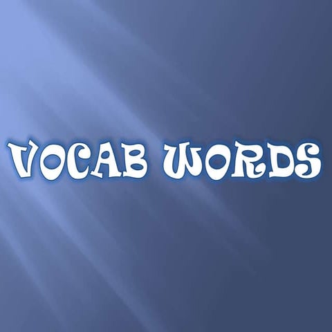 Vocabulary Development for junior school | PPTX