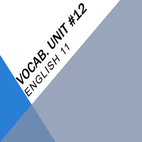 Vocab 12 review | PPTX