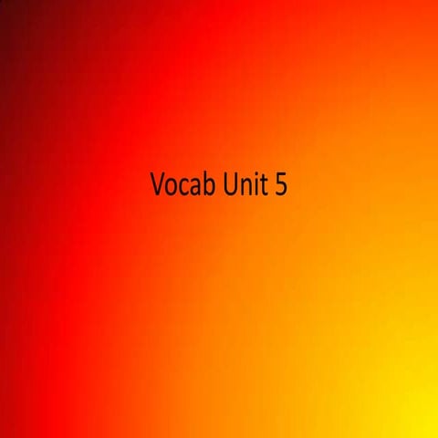 Vocab 5 | PPTX