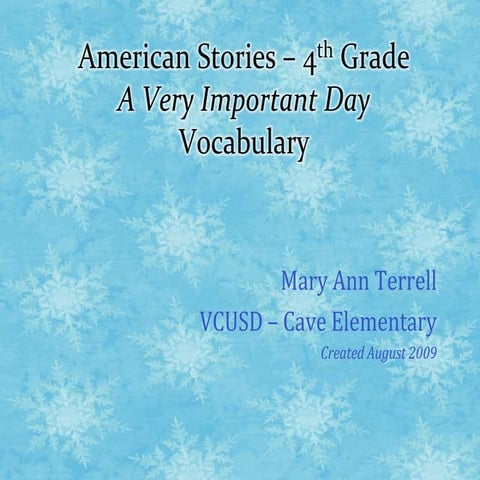 Vocab A Very Important Day | PPT