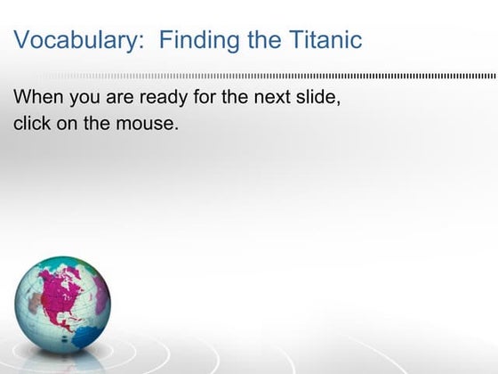 Titanic vocabulary power_point | PPT