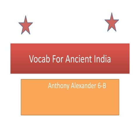 Vocab for ancient india lesson #1 | PPT