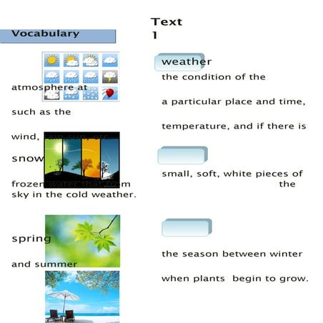 Weather and seasons | PPTX