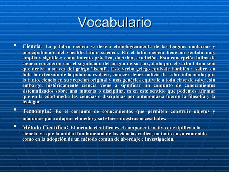Vocabulario