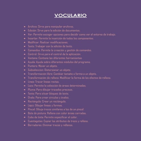 Vocabulario | DOCX