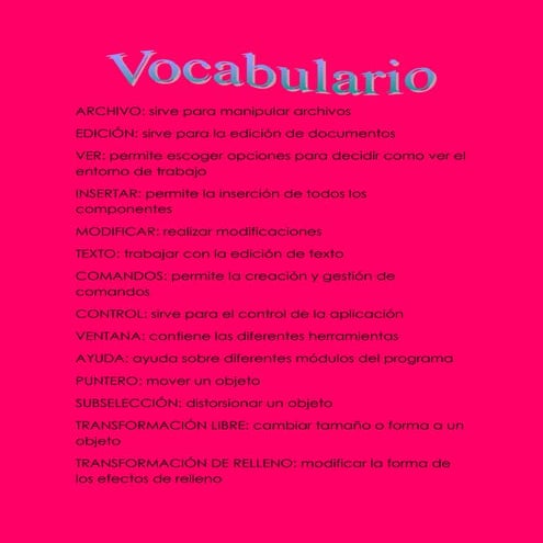 Vocabulario | DOCX