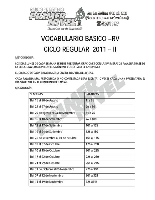 100 ejemplos de palabras agudas con acento | PDF