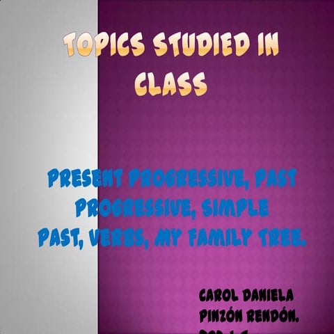 Present and Past Progressive | PPTX