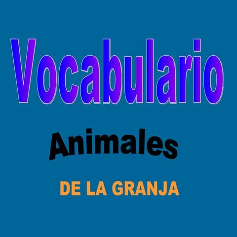 Vocabulario De Animales | PPT