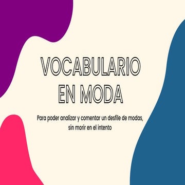 Vocabulario en moda | PDF