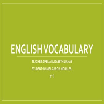 English VOCABULARY | PPTX