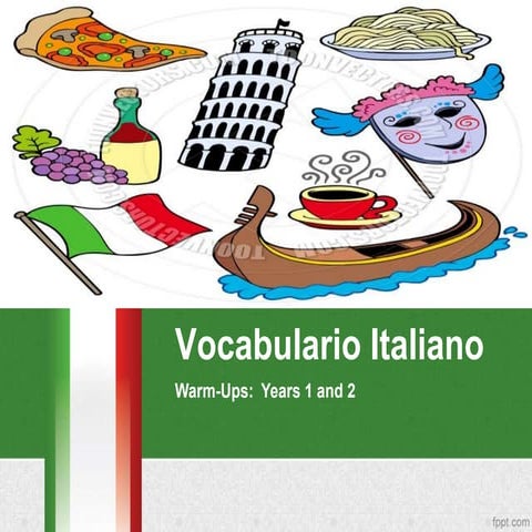 Vocabulario italiano wattle grove primary years 1 and 2 | PPT