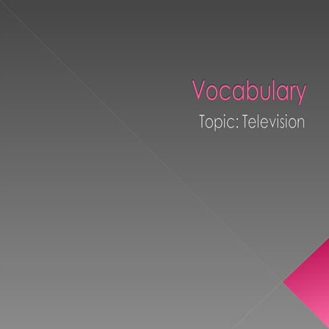Vocabulary | PPT