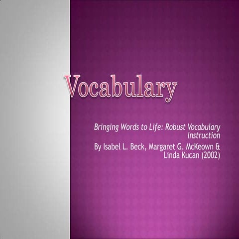 Tier two vocabulary.pptx telling about the importance of tier two ...